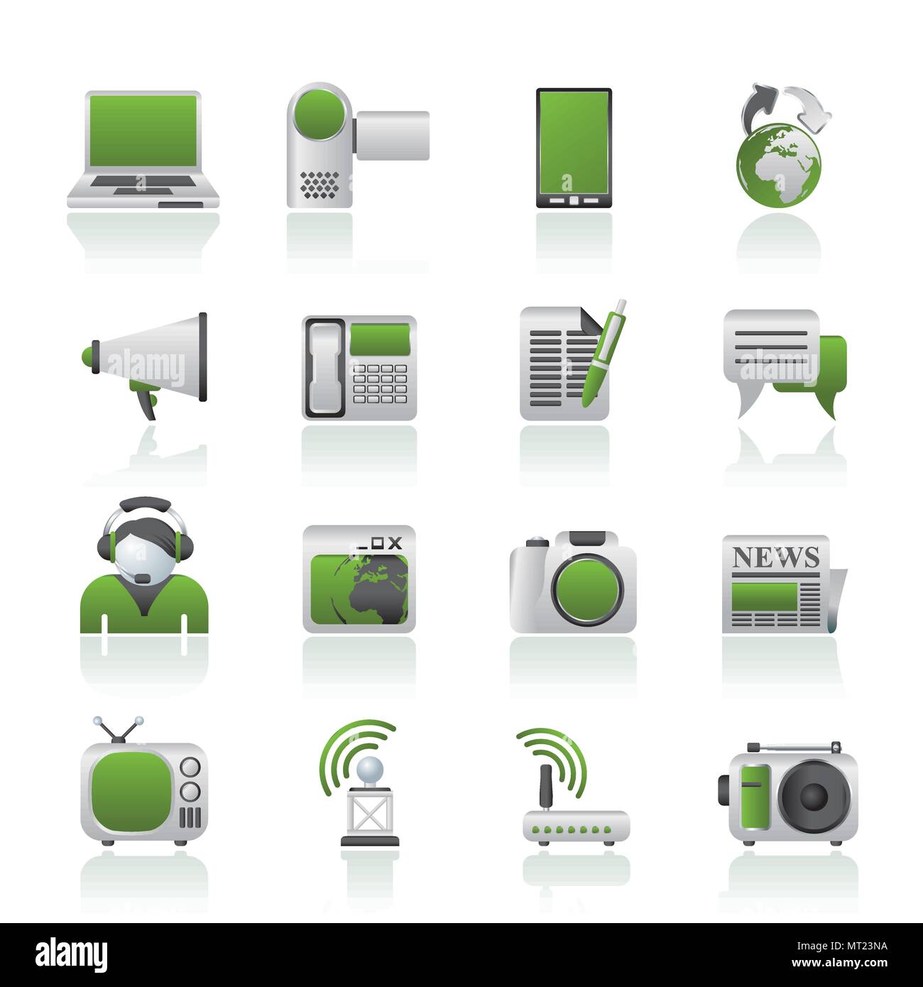 Communication and Technology icons - Vector Icon Set Stock Vector Image ...