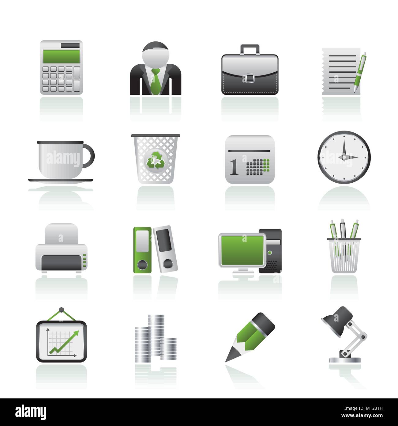 Business and office icons - vector icon set Stock Vector Image & Art ...