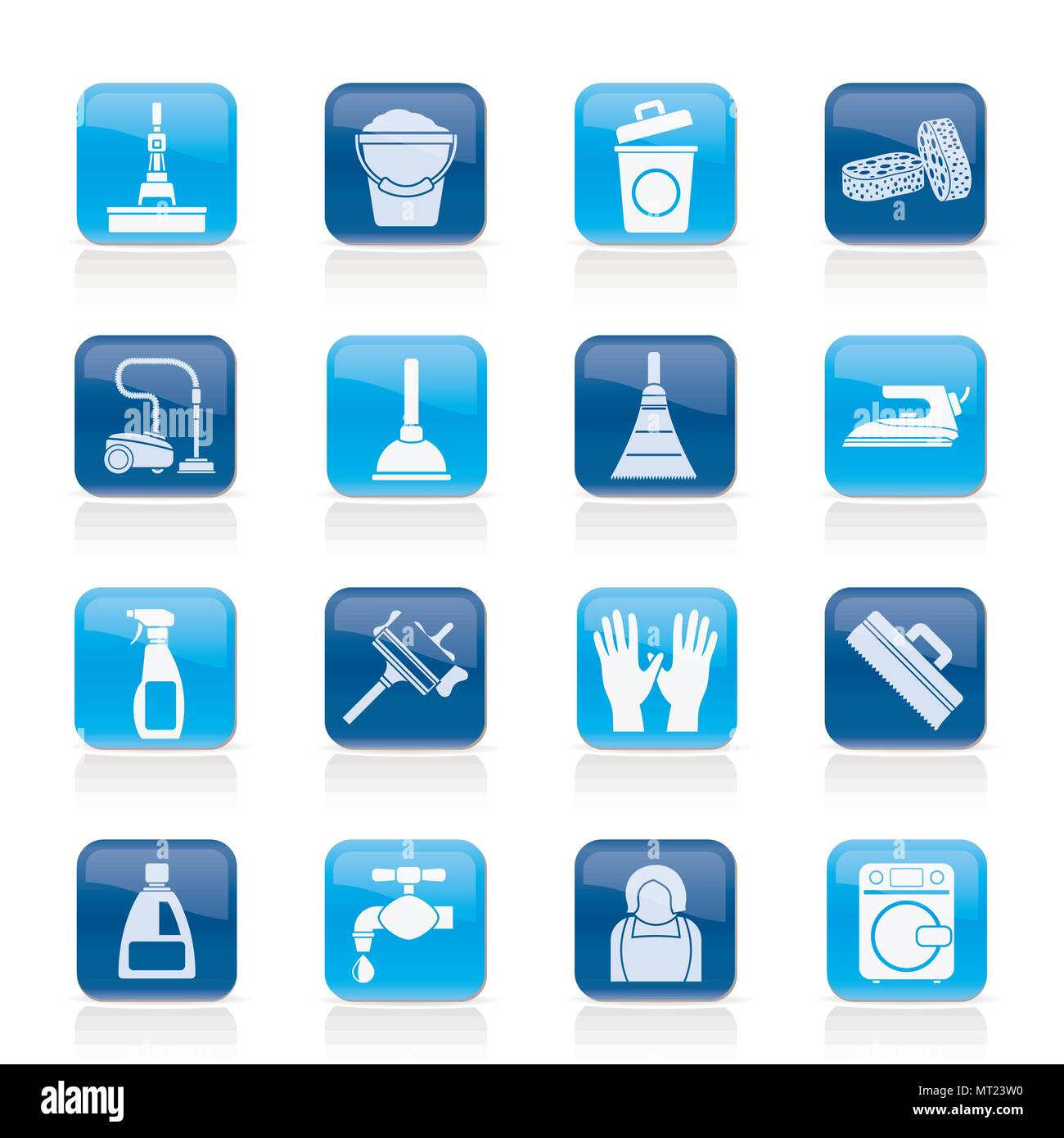 Cleaning and hygiene icons - vector icon set Stock Vector Image & Art ...