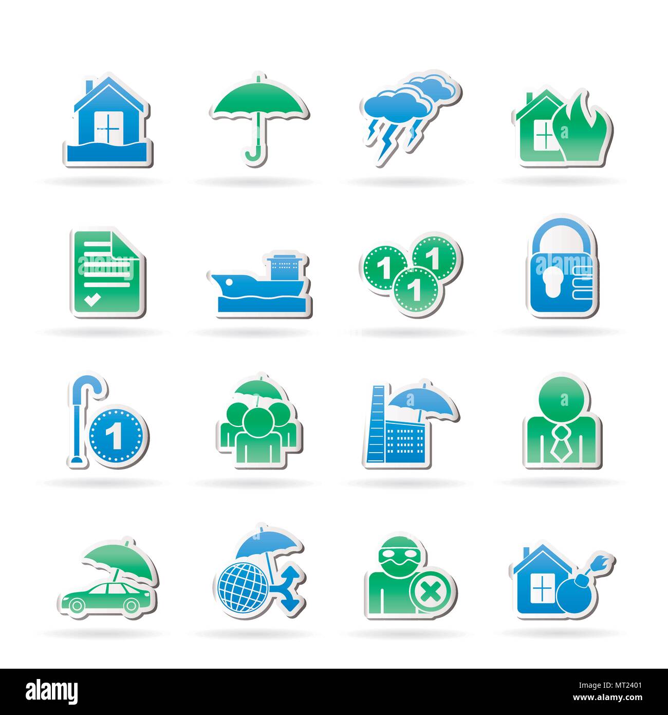 Business industrial insurance icons Stock Vector Images - Alamy