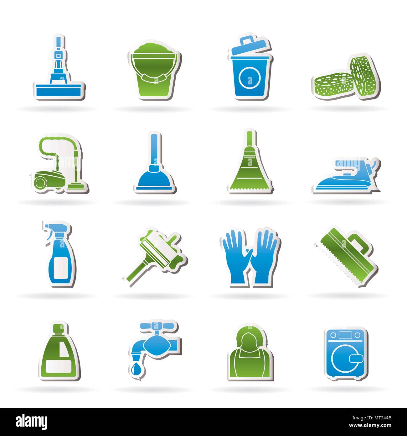 Cleaning and hygiene icons - vector icon set Stock Vector Image & Art ...