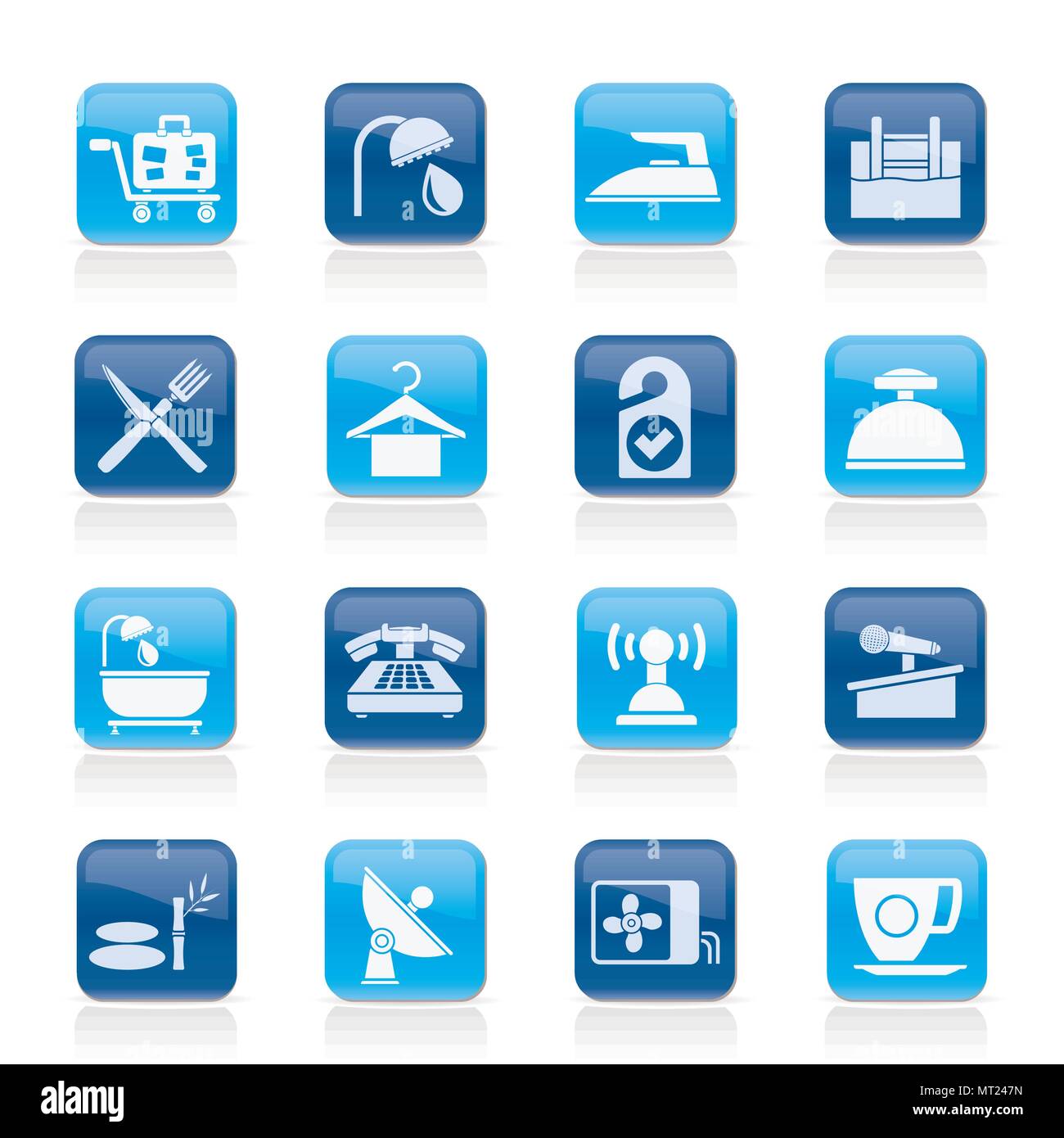 Hotel and motel icons - Vector icon Set Stock Vector Image & Art - Alamy