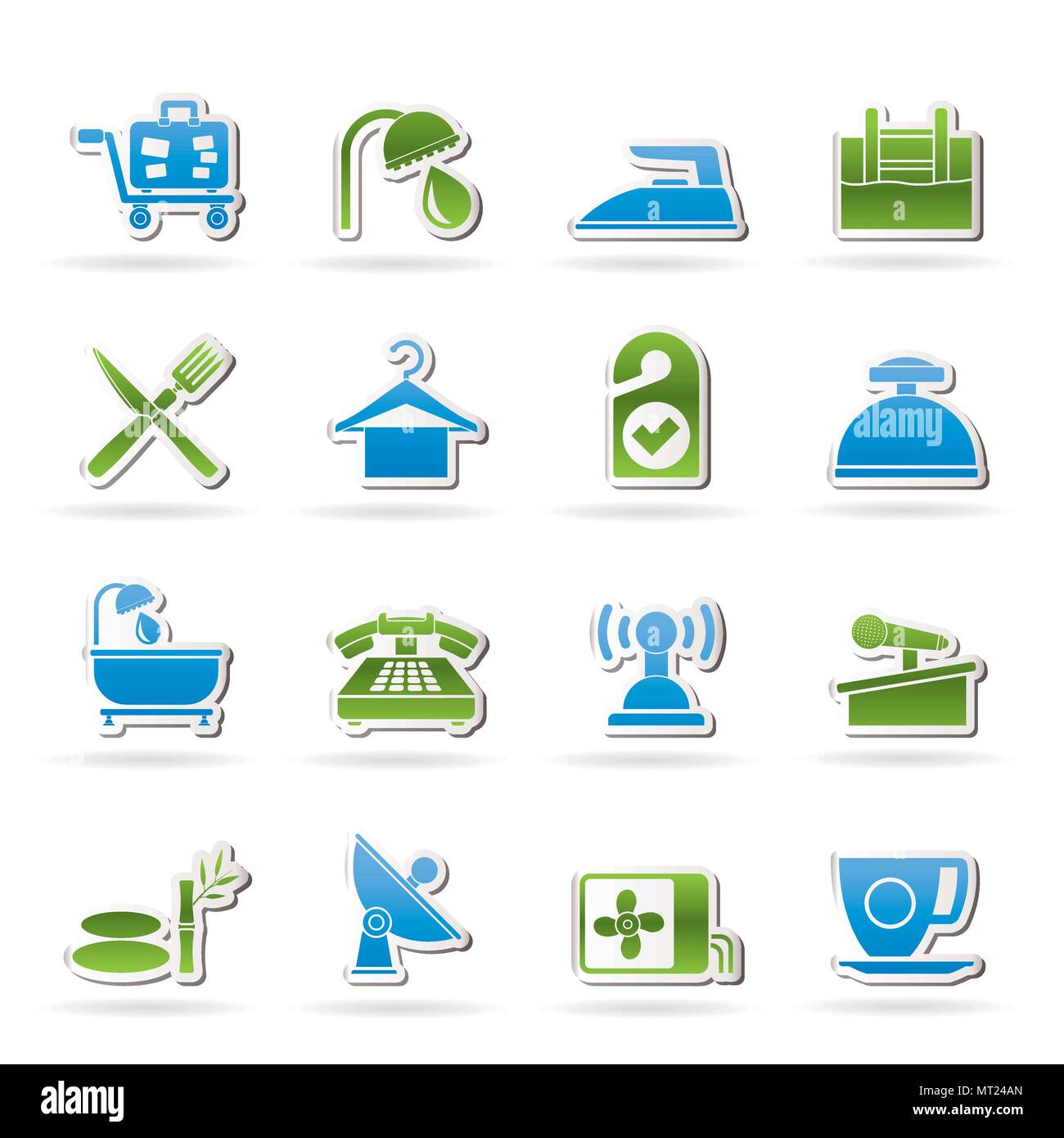 Hotel and motel icons - Vector icon Set Stock Vector Image & Art - Alamy