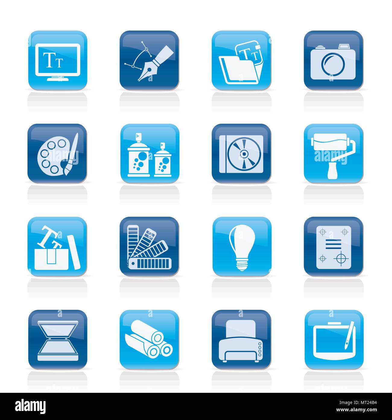 Graphic and website design icons - vector icon set Stock Vector Image ...
