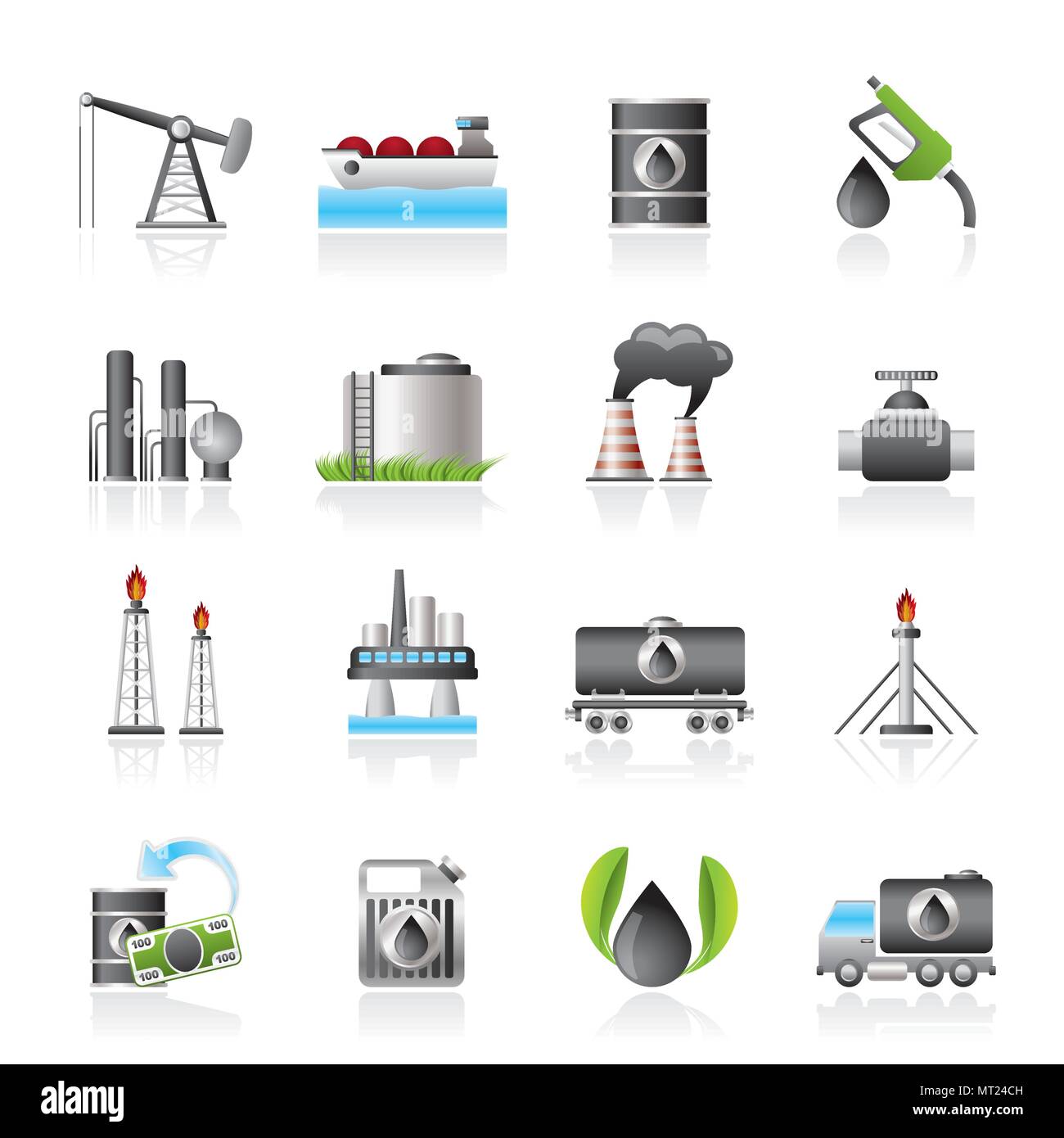 Oil refinery emissions Stock Vector Images - Alamy