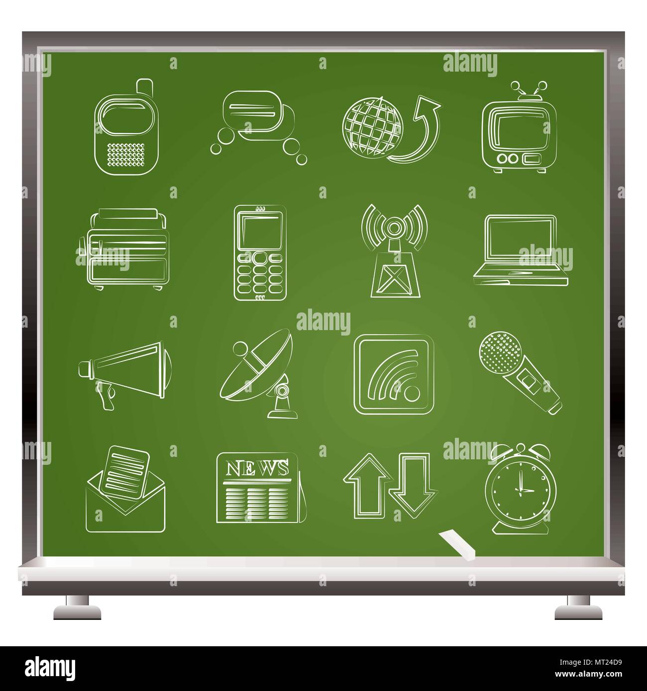 Communication and connection icons - vector icon set Stock Vector Image ...