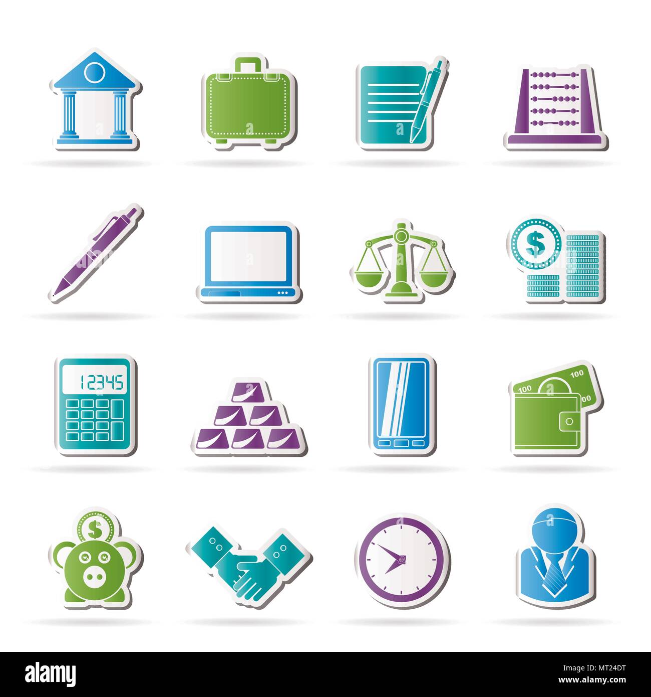 Business and office icons - vector icon set Stock Vector Image & Art ...