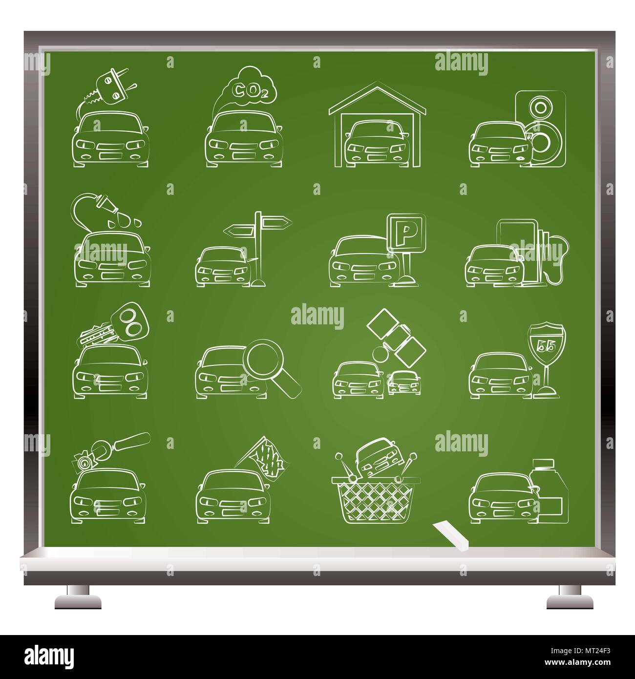 Car and road services icons - vector icon set Stock Vector Image & Art ...