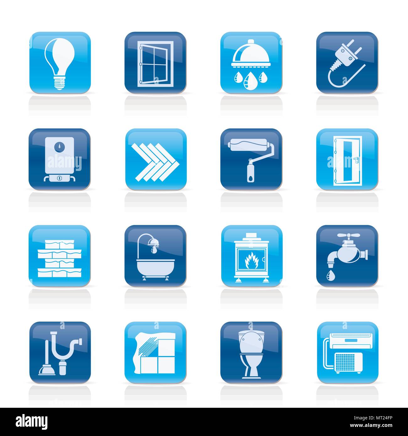 Construction and home renovation icons - vector icon set Stock Vector ...