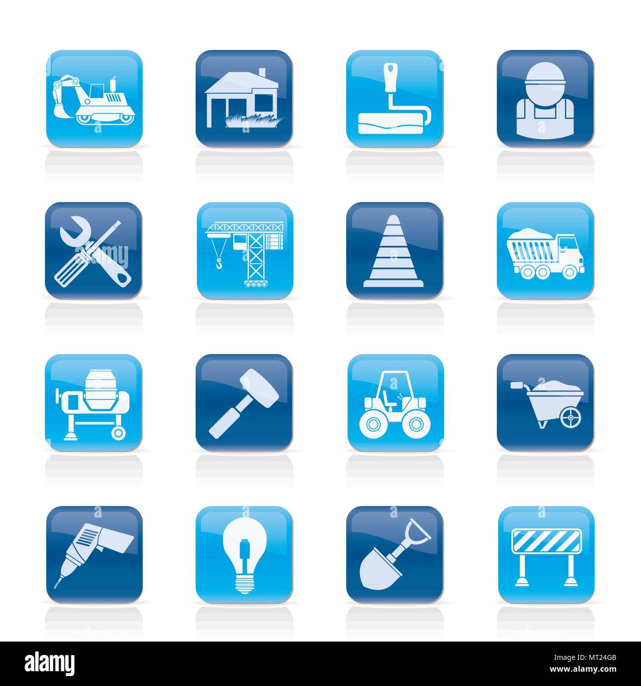 Building and construction icons - vector icon set Stock Vector Image ...