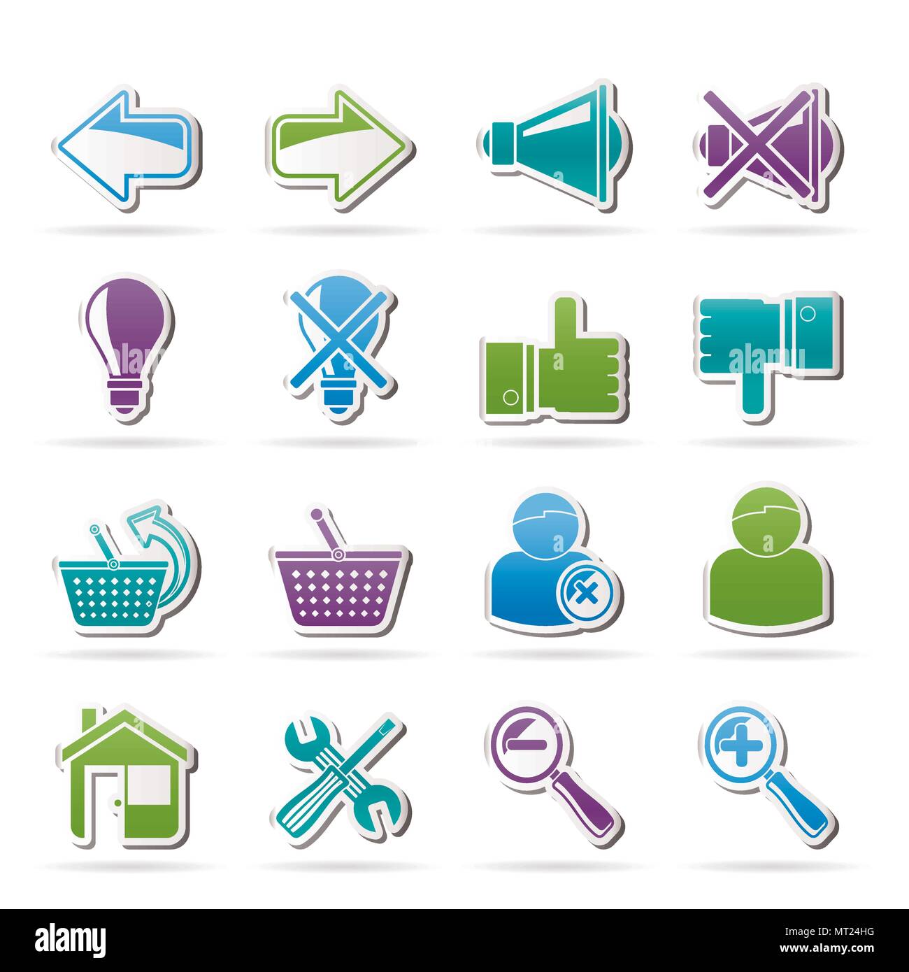 Website and internet icons - vector icon set Stock Vector Image & Art ...