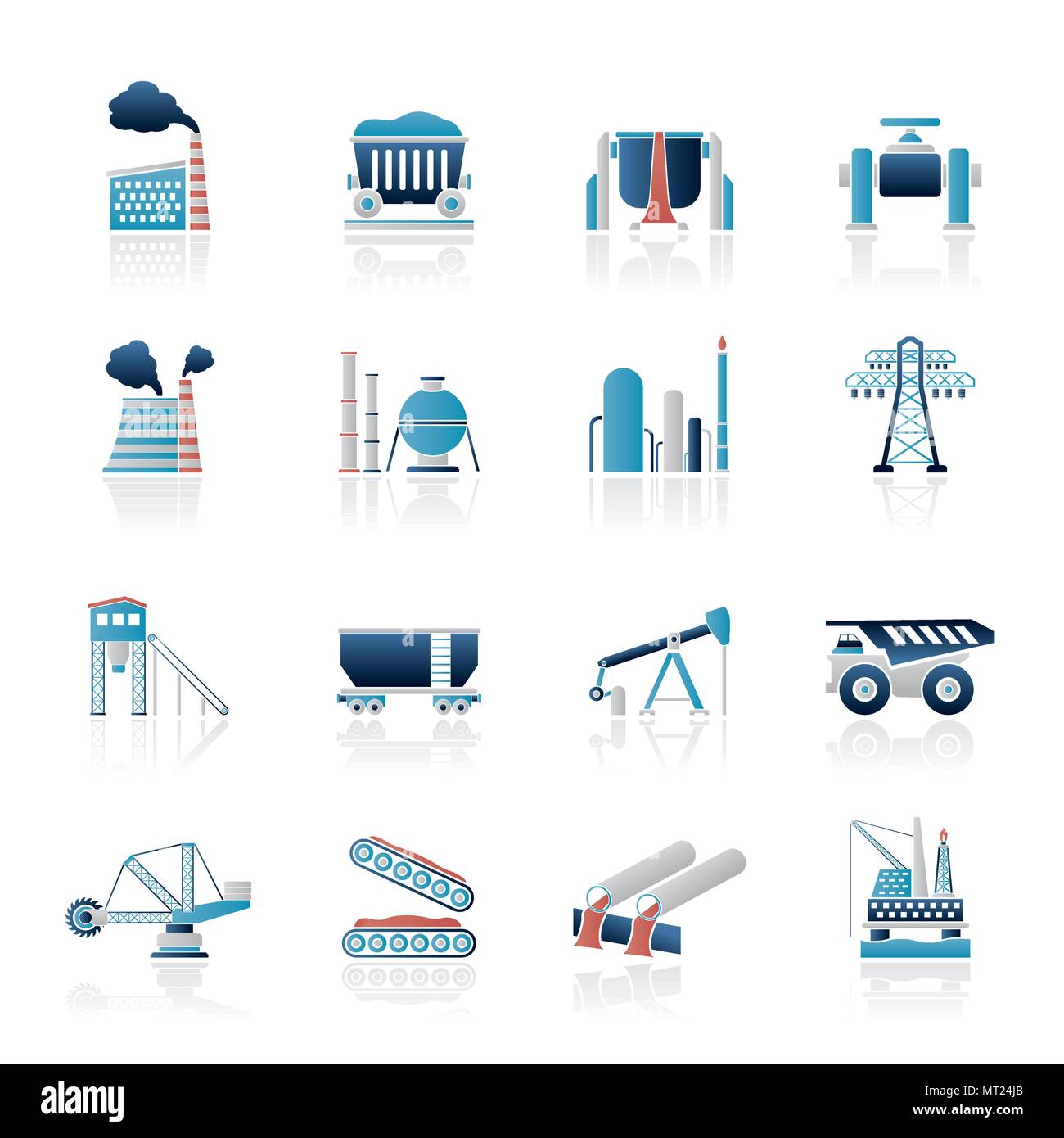 Heavy industry icons - vector icon set Stock Vector Image & Art - Alamy