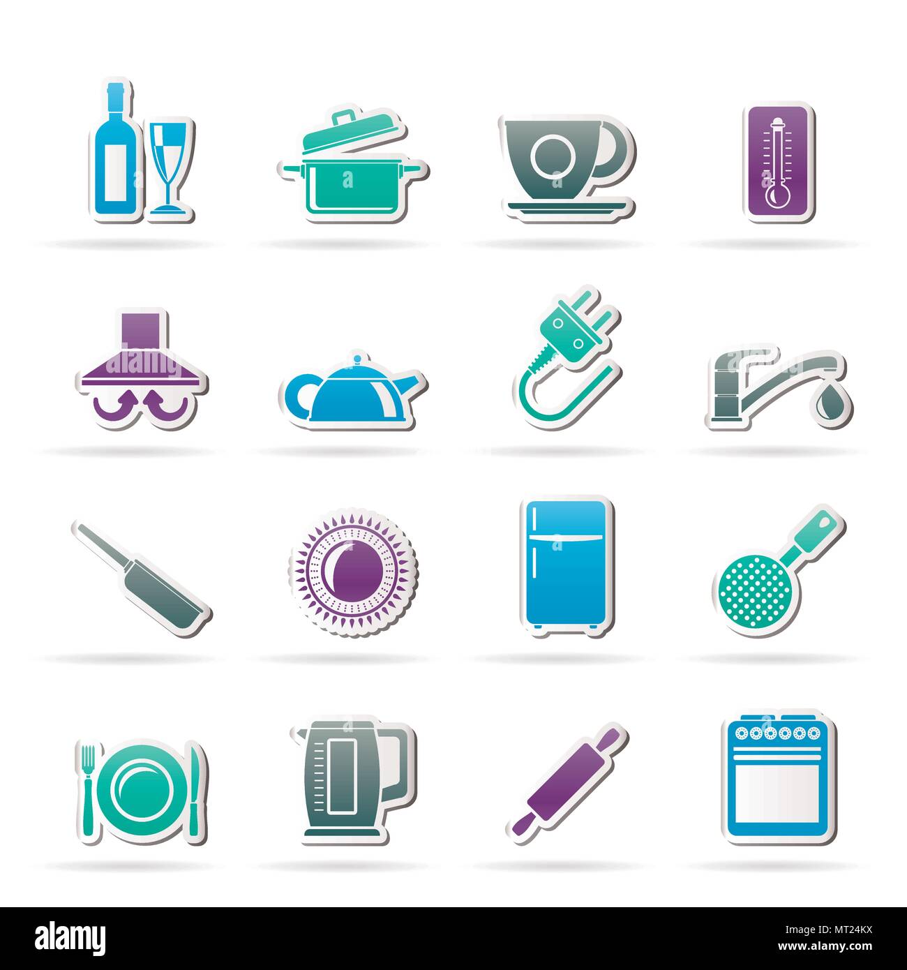 Kitchen objects Stock Vector Images - Alamy