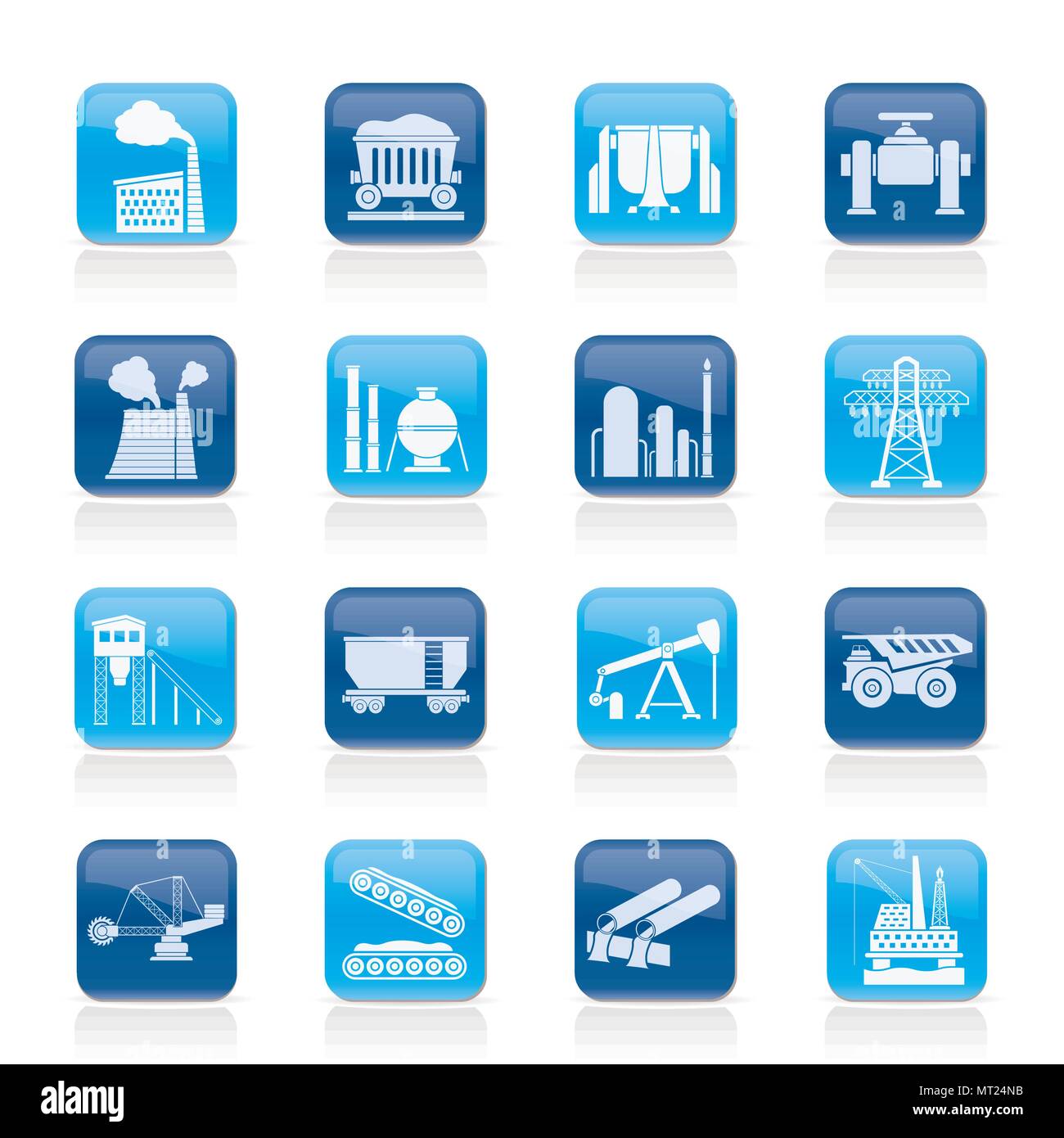 Heavy industry icons - vector icon set Stock Vector Image & Art - Alamy