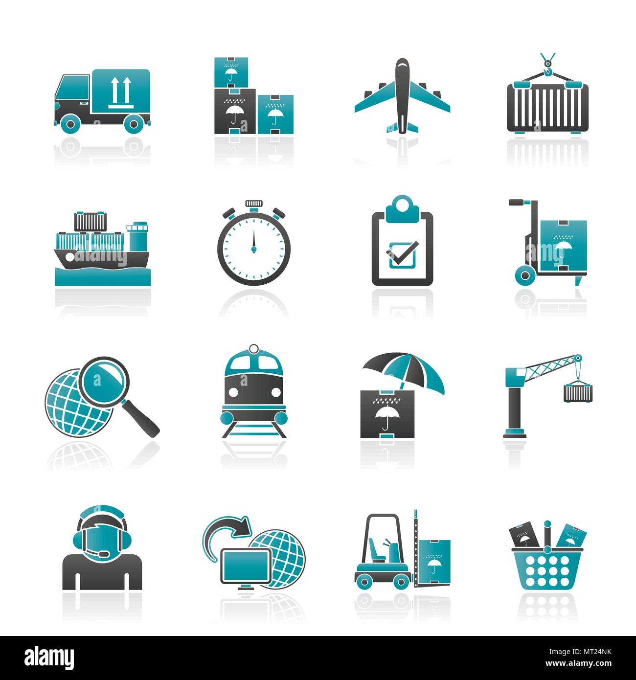 Container Port Stock Vector Images - Alamy