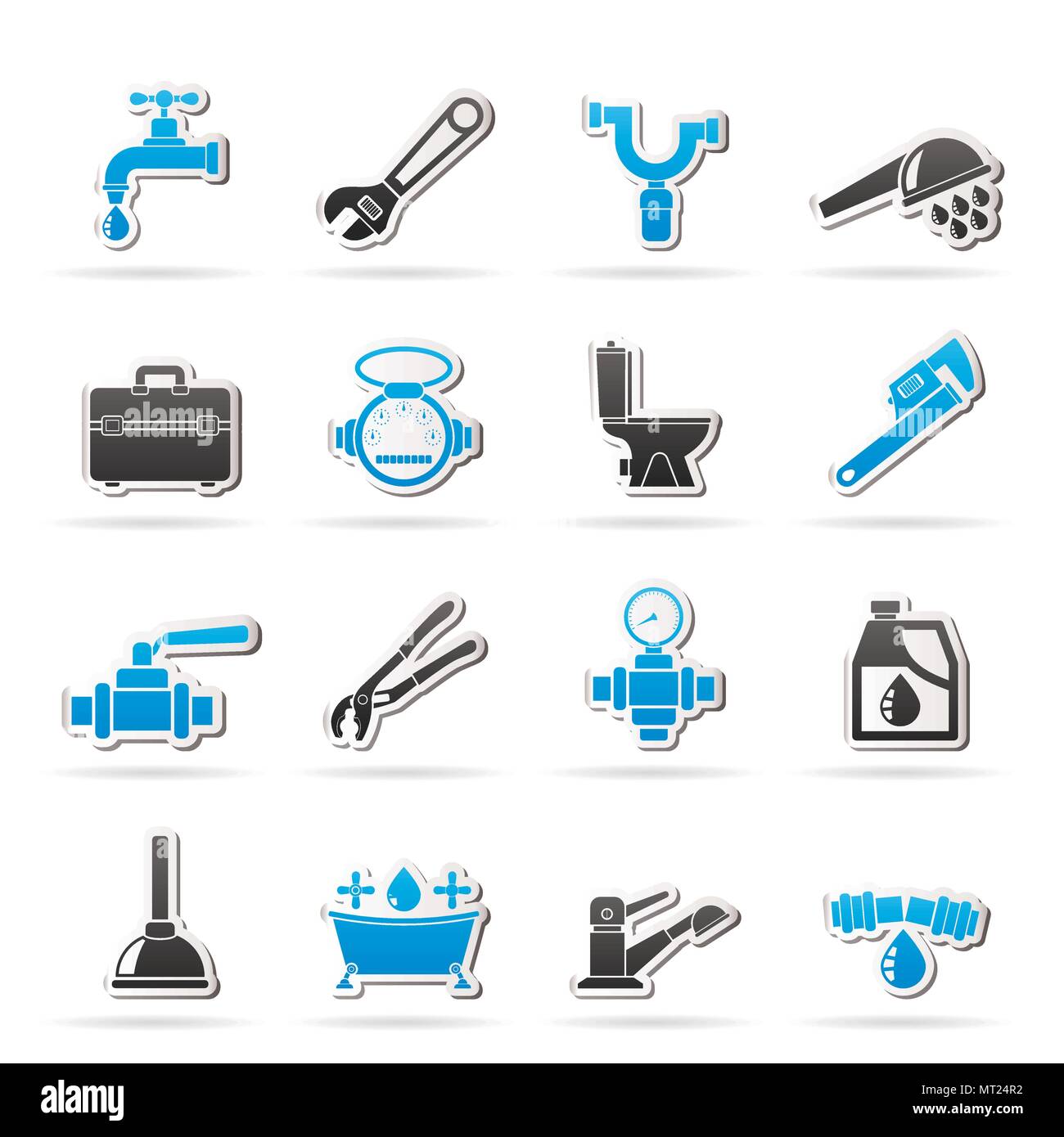 Leaking toilet Stock Vector Images - Alamy