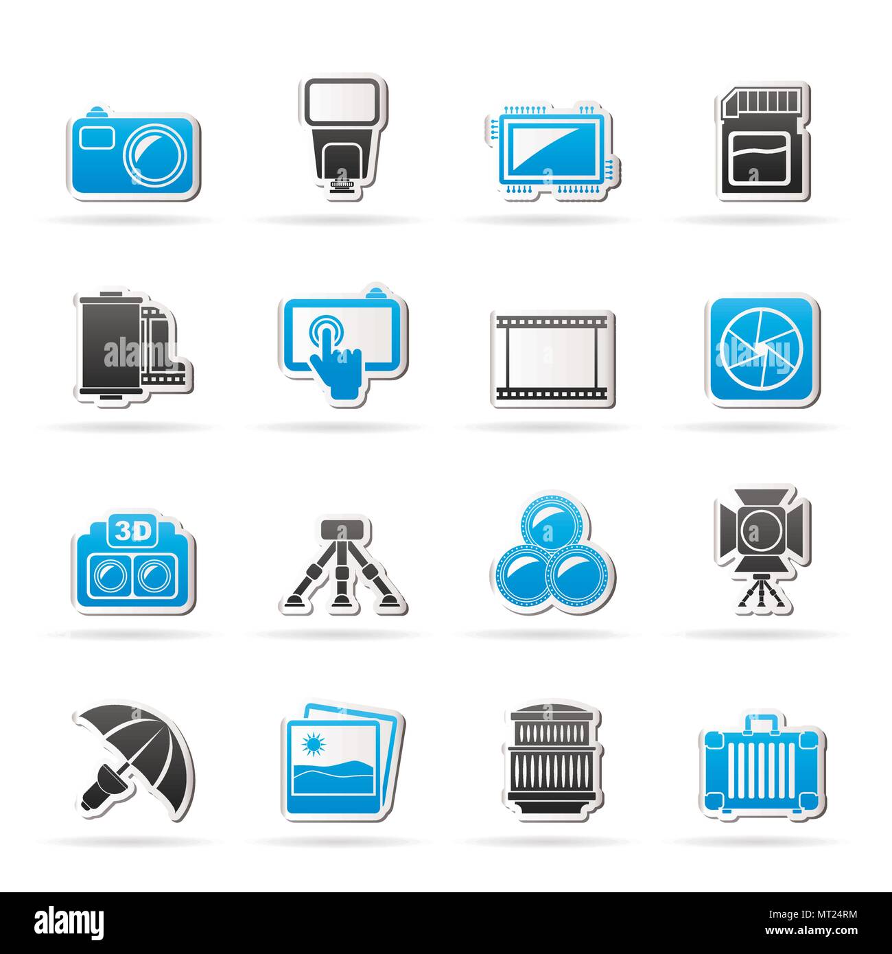 Photography equipment icons - vector icon set Stock Vector Image & Art ...