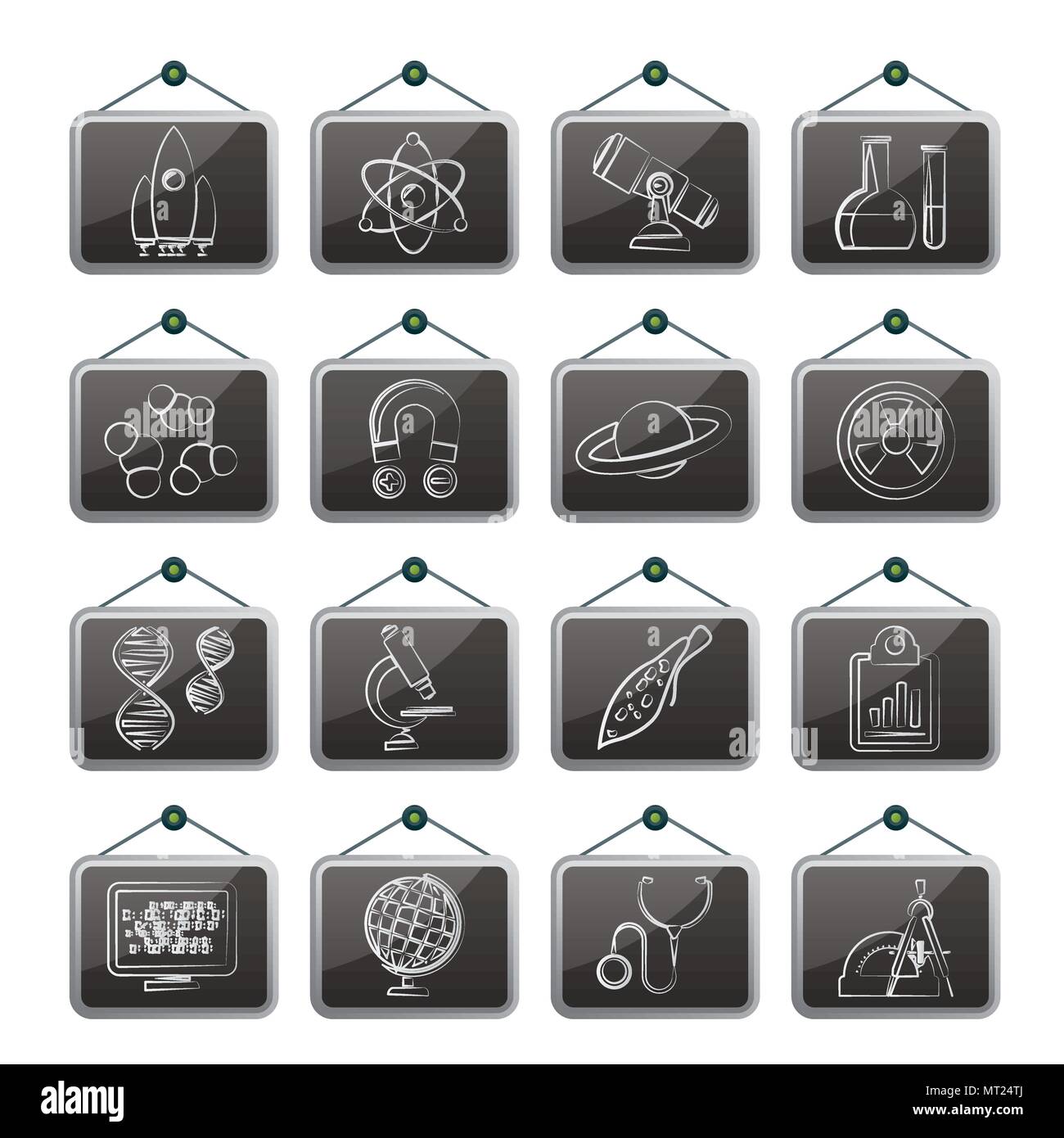 Science, Research and Education Icons - Vector Icon set Stock Vector ...