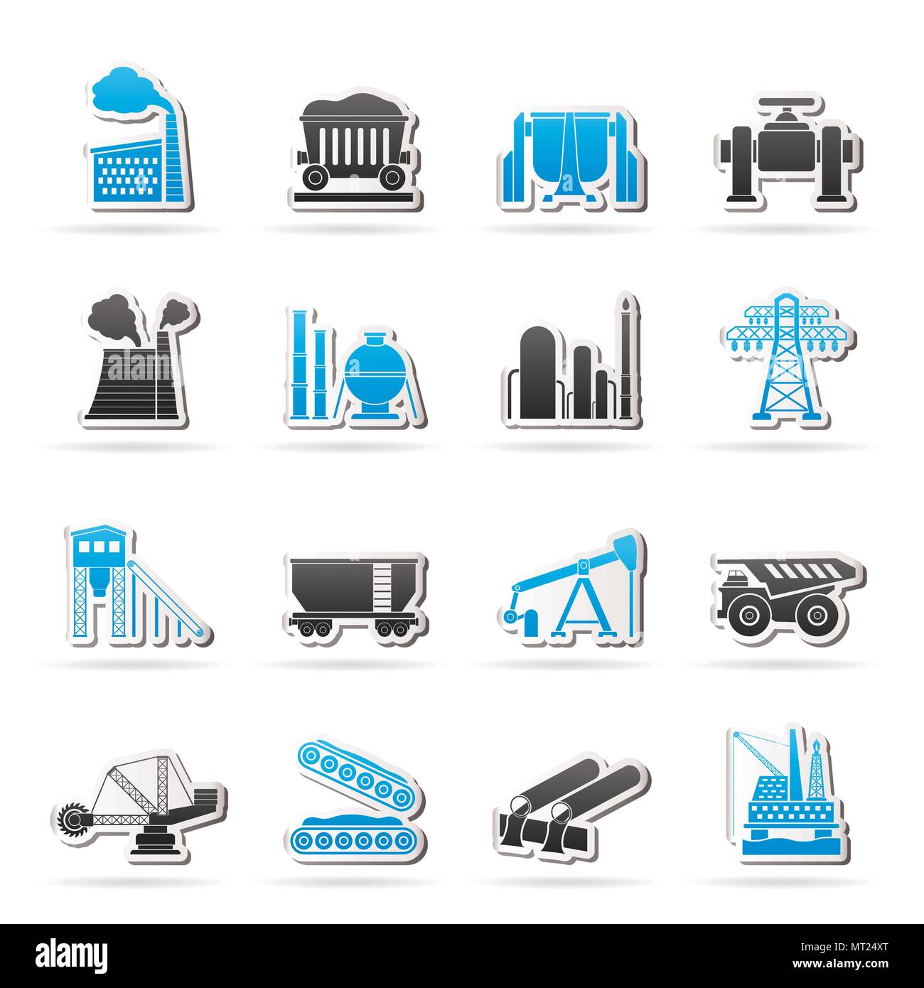 Heavy industry icons - vector icon set Stock Vector Image & Art - Alamy