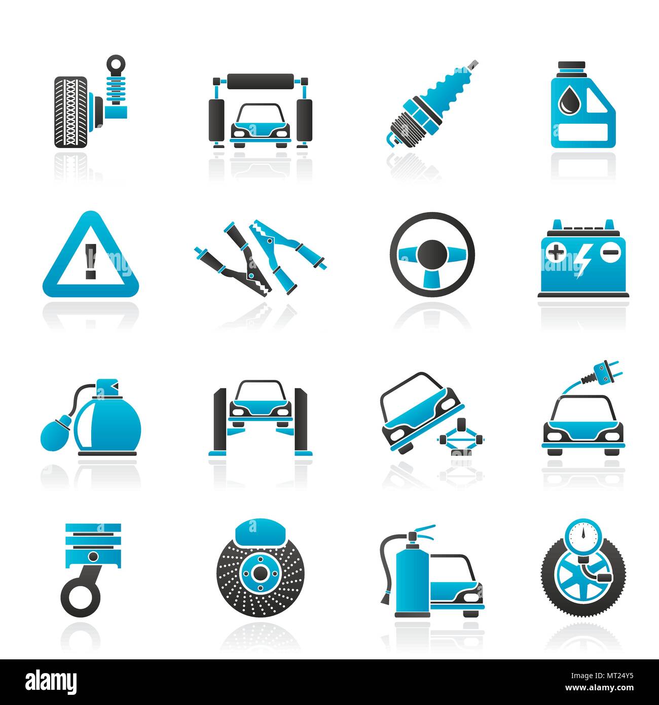 Car and road services icons - vector icon set Stock Vector Image & Art ...
