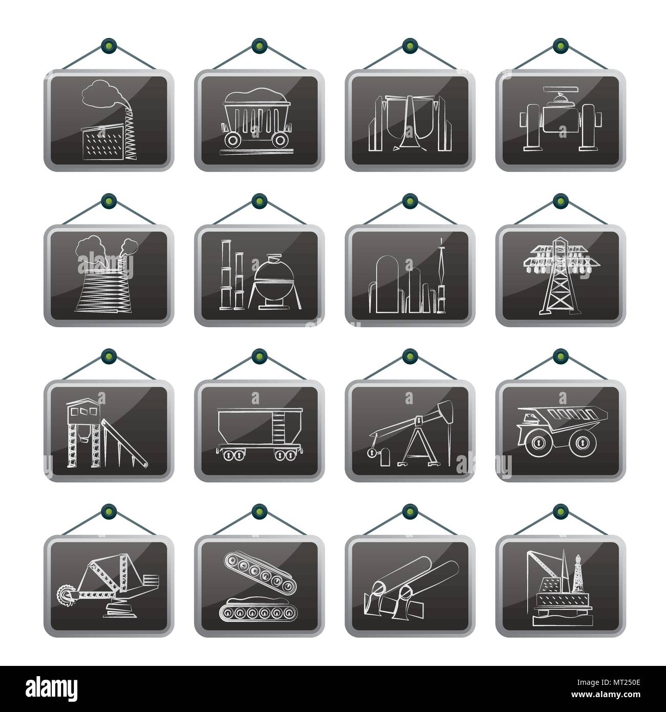 Heavy industry icons - vector icon set Stock Vector Image & Art - Alamy