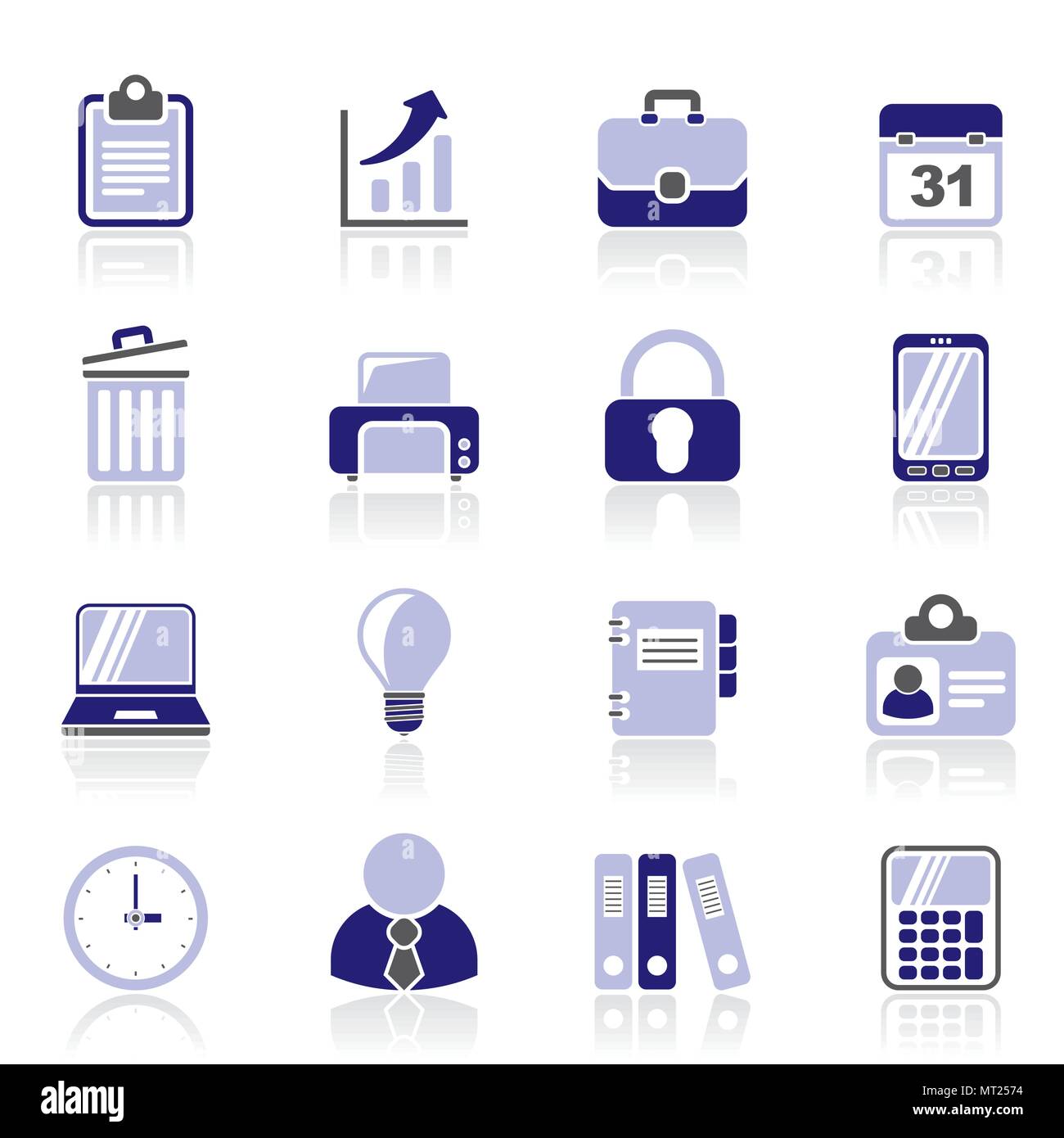 Business and office icons - vector icon set Stock Vector Image & Art ...