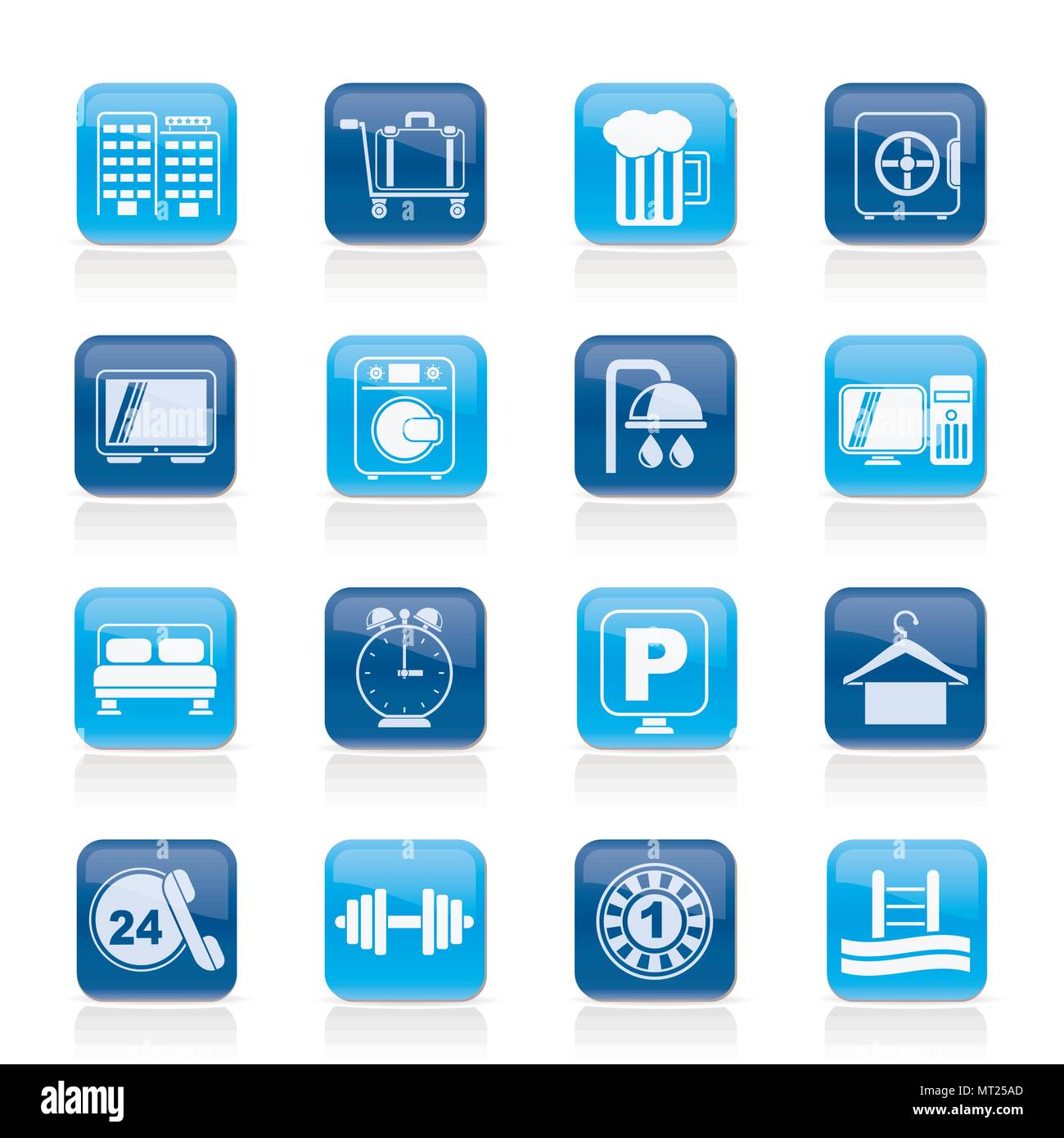 Hotel and motel icons - Vector icon Set Stock Vector Image & Art - Alamy