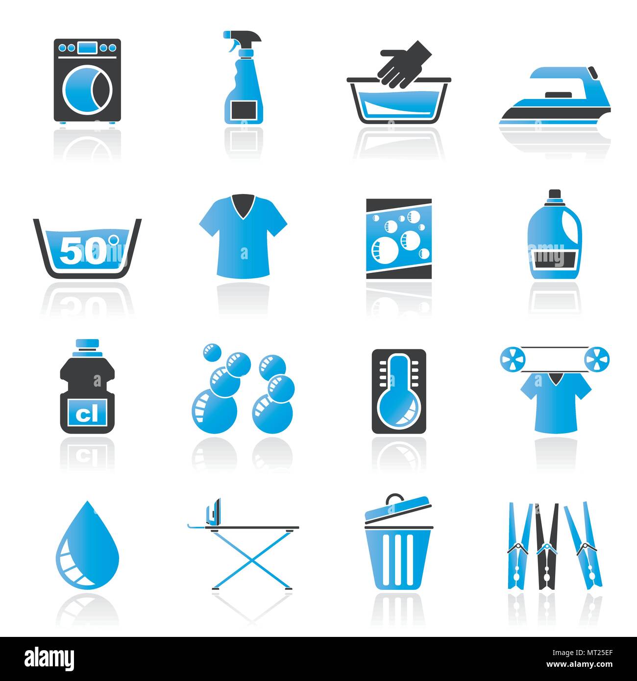 Laundry icons hi-res stock photography and images - Alamy