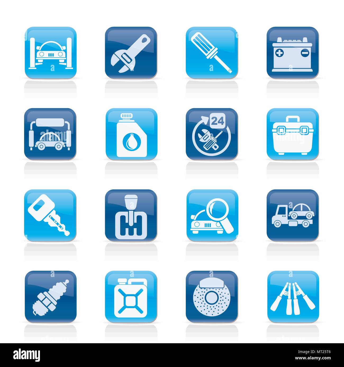 Car parts and services icons - vector icon set 1 Stock Vector Image ...