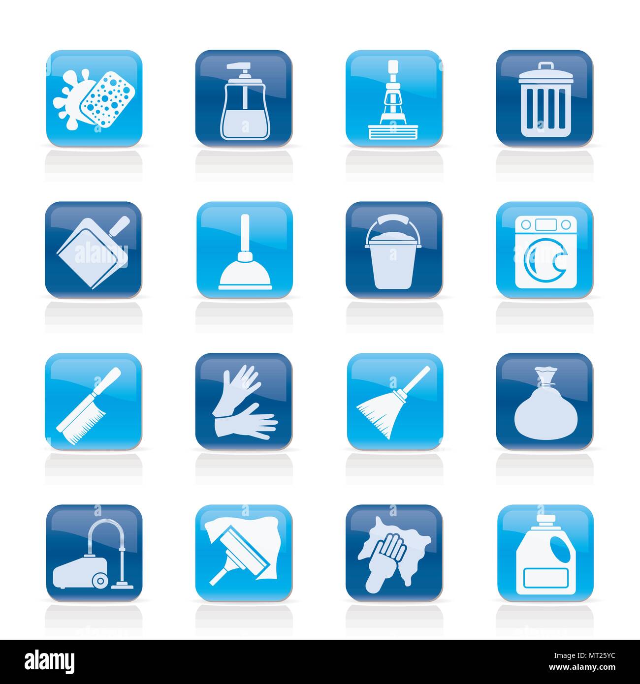 Cleaning and hygiene icons - vector icon set Stock Vector Image & Art ...