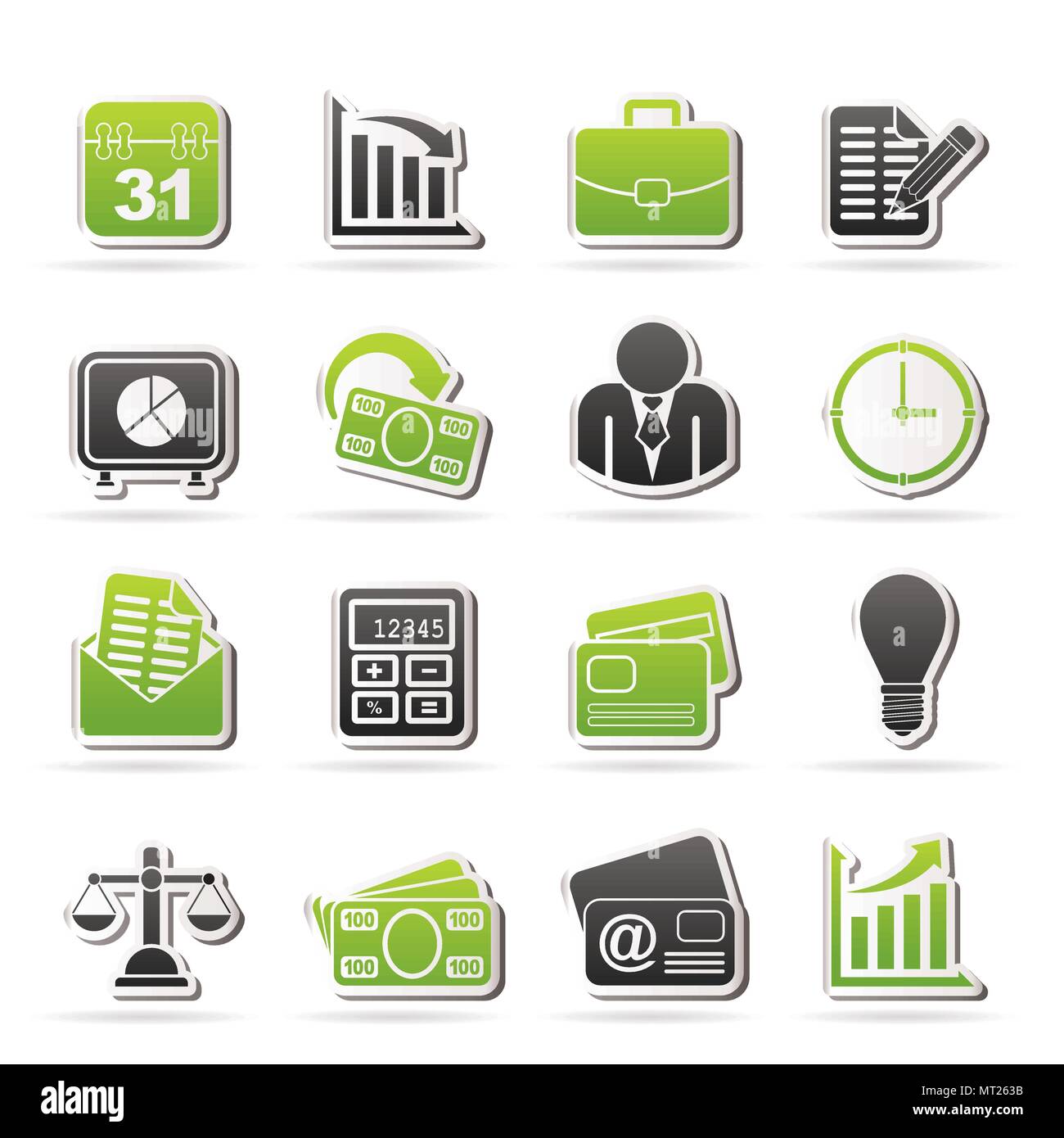 Business and office icons - vector icon set Stock Vector Image & Art ...