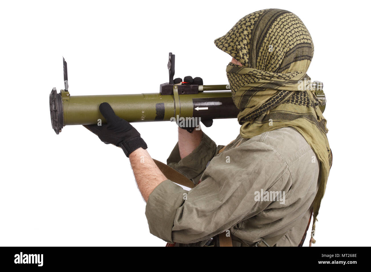mercenary with anti-tank rocket launcher - RPG Stock Photo - Alamy