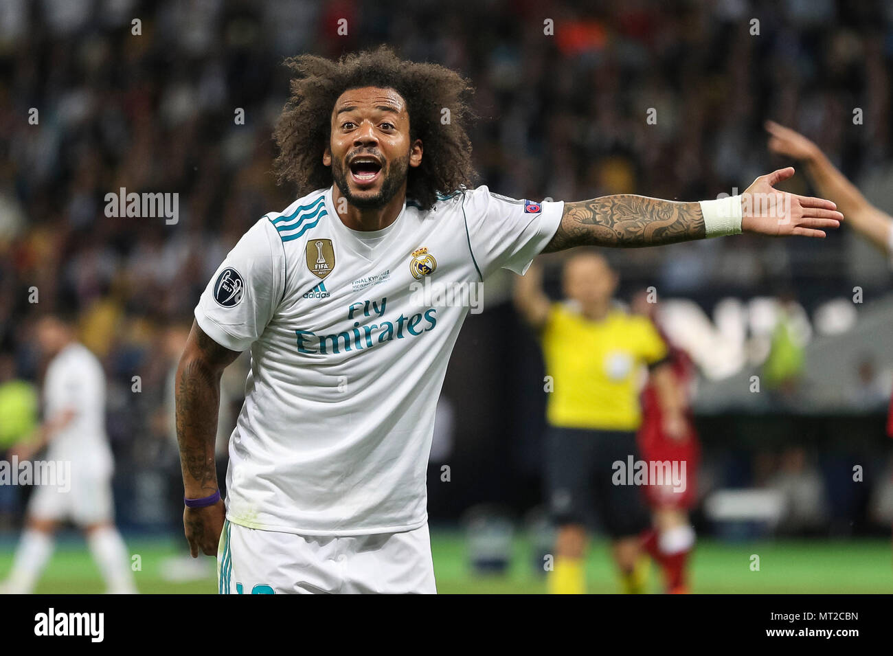 Marcelo of Real Madrid gestures during the UEFA Champions League Final ...