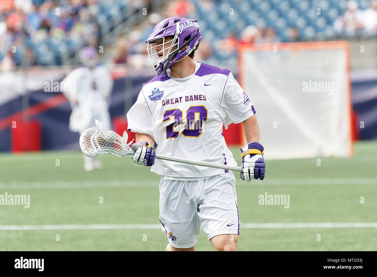 Foxborough, MA, USA. 26th May, 2018. Noah Taylor (#20) looks for a ...