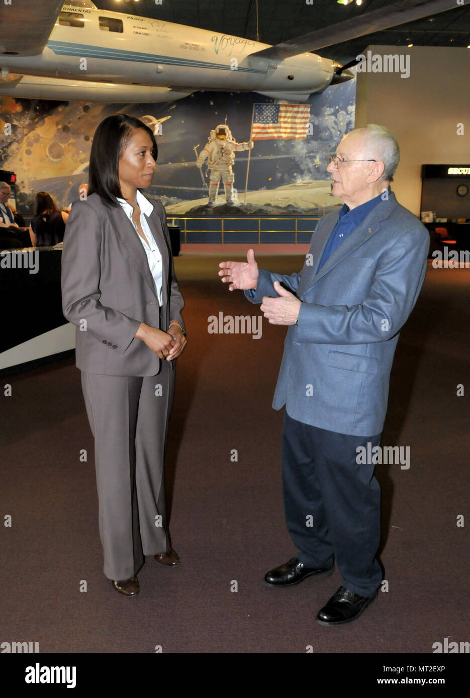 Jeannette Epps, a member of the Astronaut Class of 2009, left, meets ...