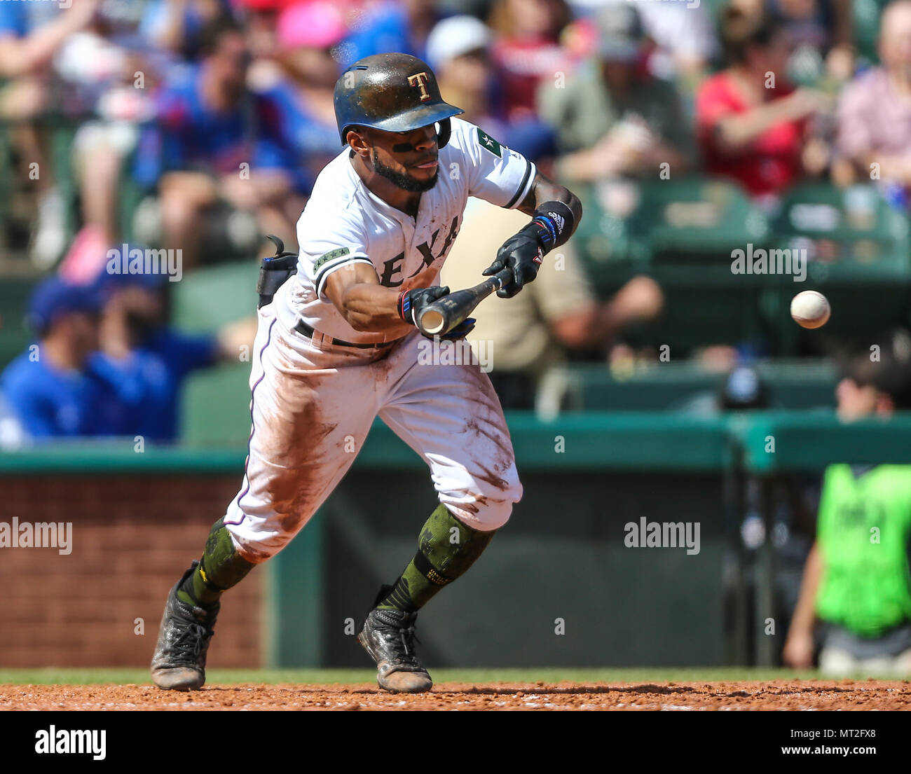 Arlington, Texas, USA. 27th May, 2018. Texas Rangers outfielder Delino ...