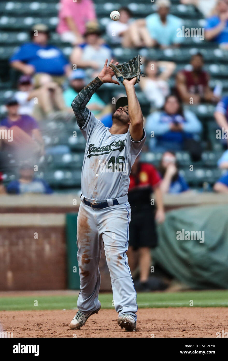 Arlington, Texas, USA. 27th May, 2018. Kansas City Royals baseman Ramon ...