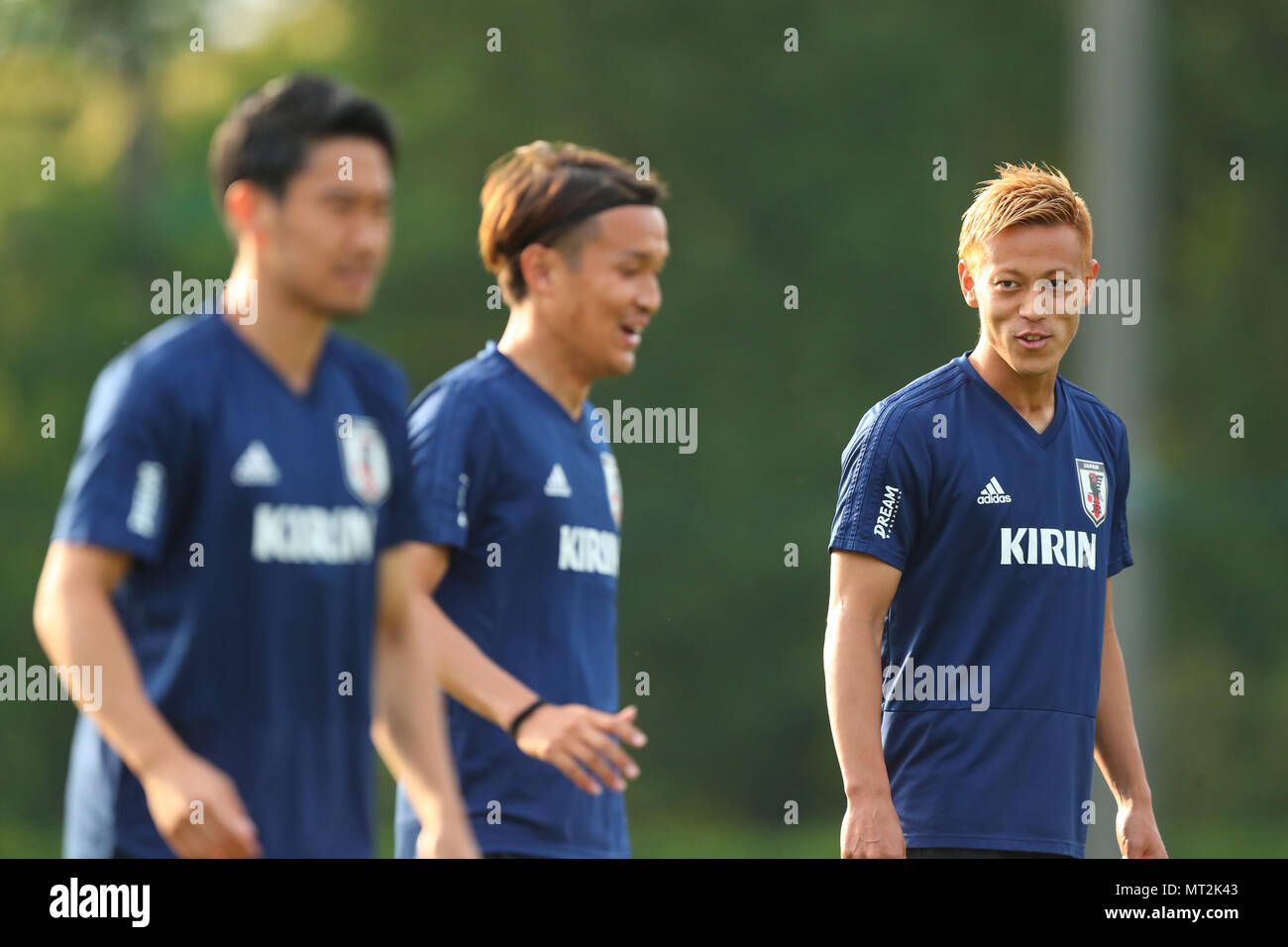 Chiba, Japan. 27th May, 2018. Keisuke Honda (JPN) Football/Soccer : Japan national team training ...