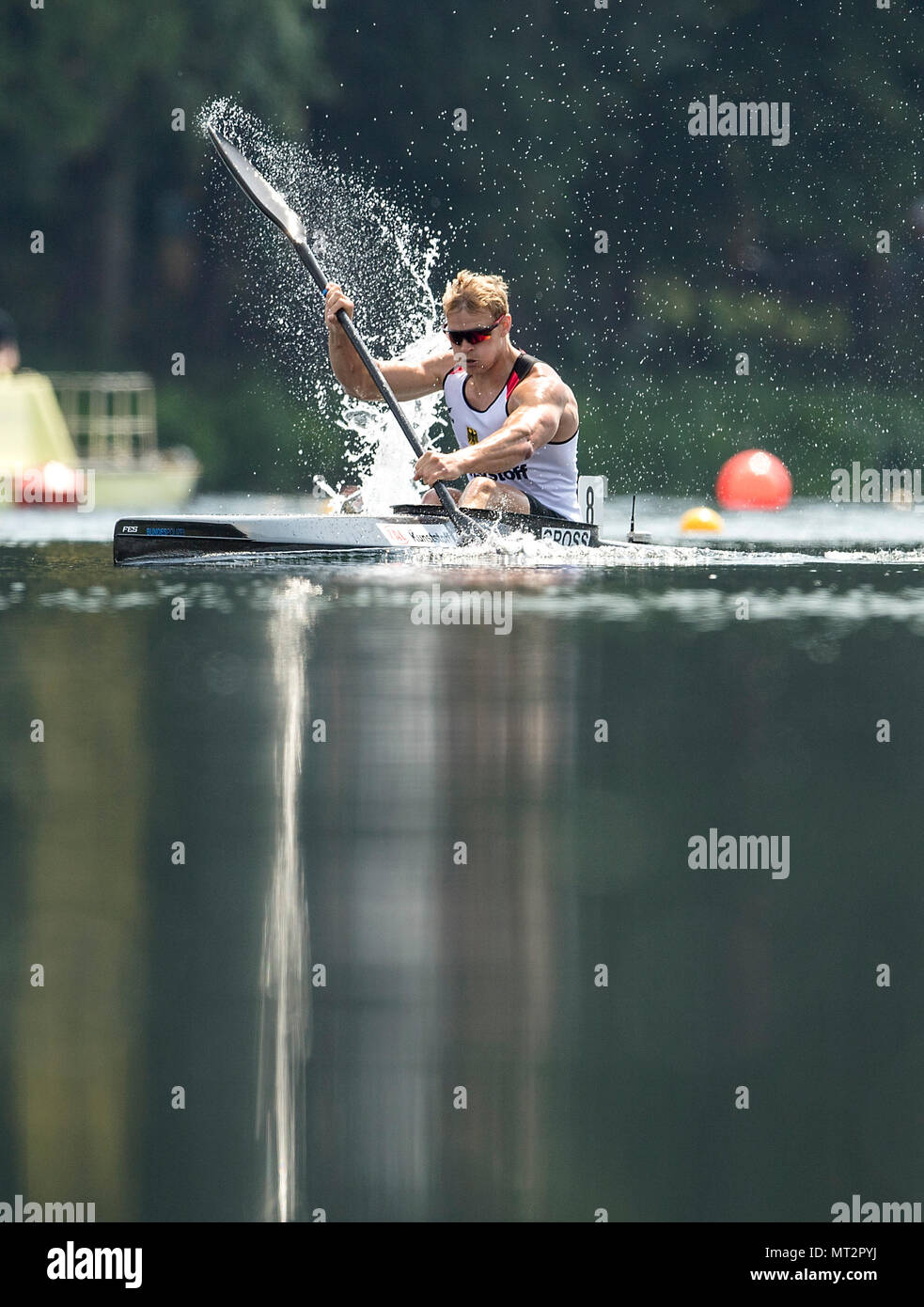 Marcus GROSS, Germany, Action, Final K1 500m of the men, on 27.05.2018 Canoe ICF World Cup ...