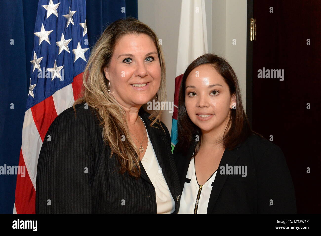 Wendy Davis (L), a Drug Enforcement Administration intelligence ...