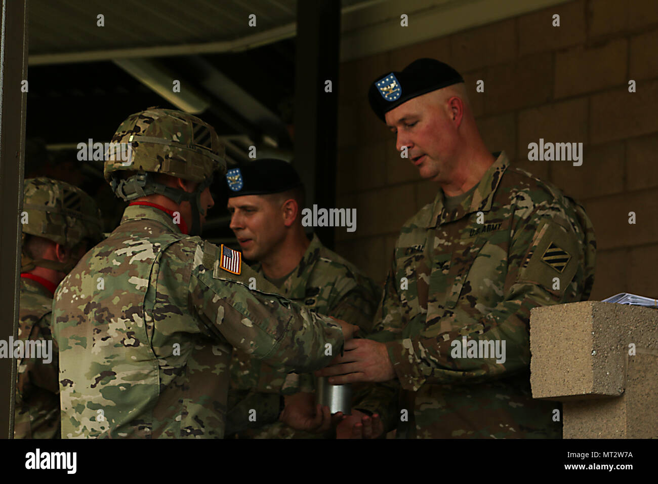 Col. Scott O'Neal, chief of staff for Task Force Marne, and Col ...
