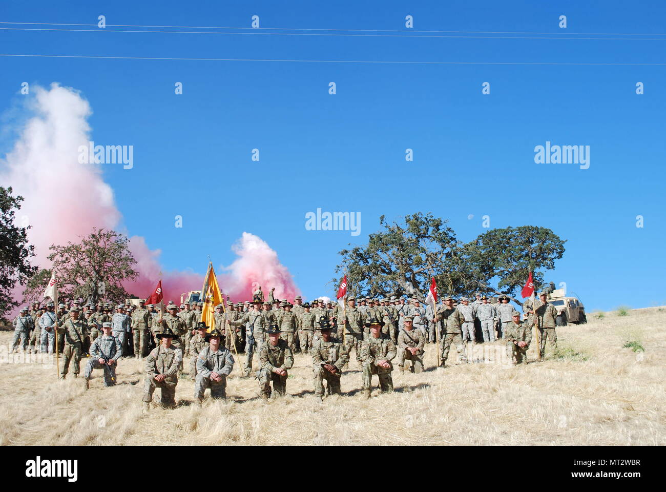 Troopers from the Cal Guard’s 1st Squadron, 18th Cavalry Regiment pose ...