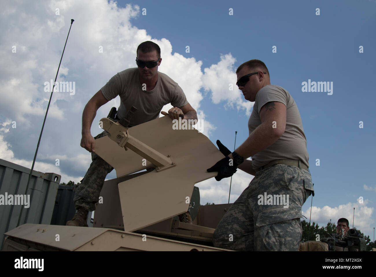 Spc. Jeremy Stuart and Spc. Trace Collins, both cavalry scouts with ...
