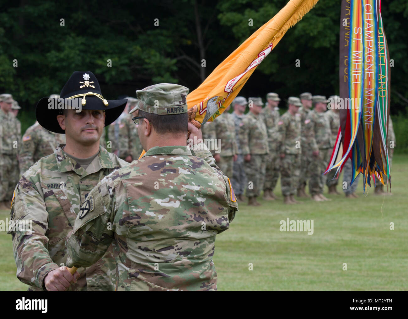 Lt. Col. Leonard Poirier, outgoing commander, 1st Squadron, 172nd ...