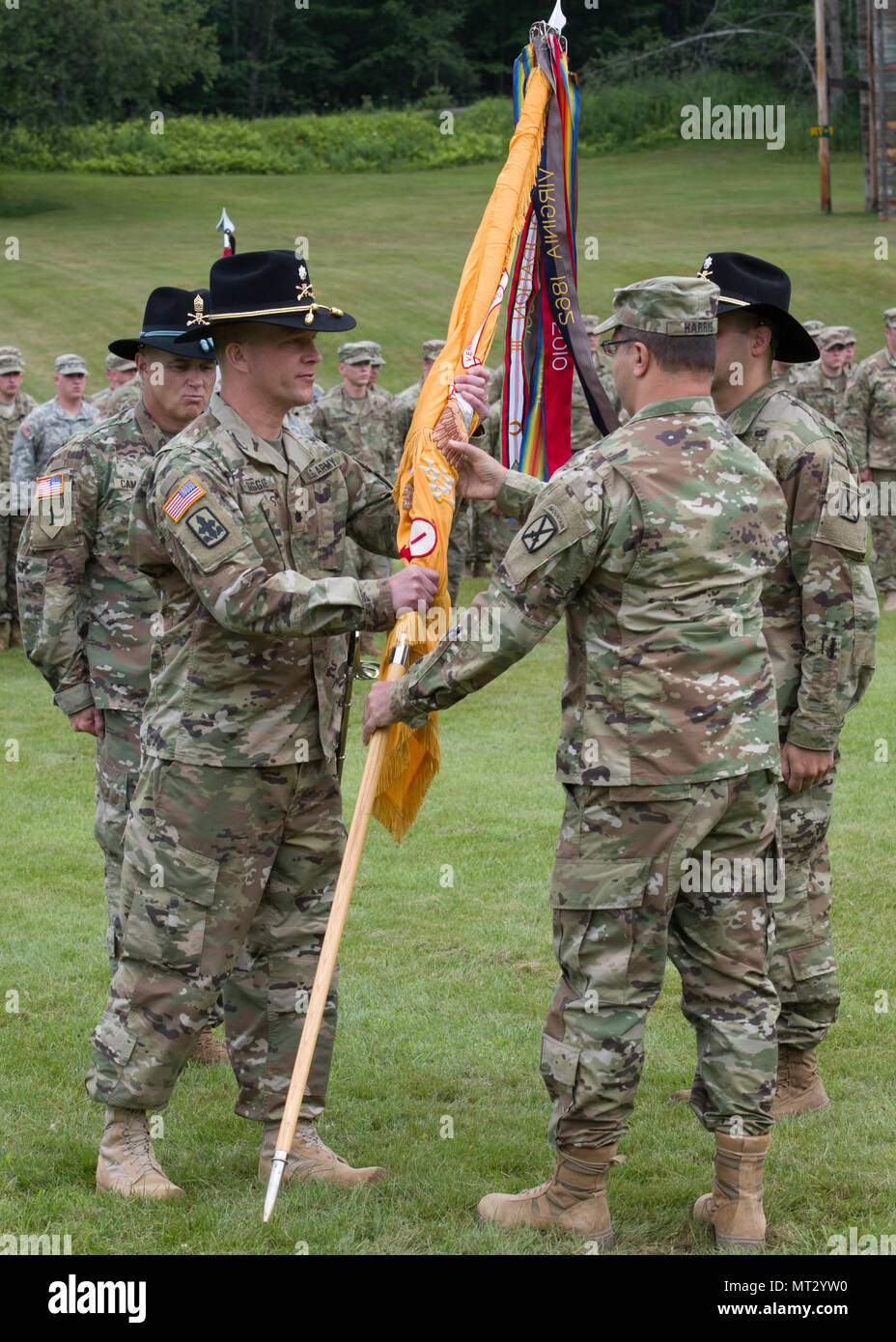 Incoming commander, Lt. Col. Kevin Biggie, 1st Squadron, 172nd Cavalry ...