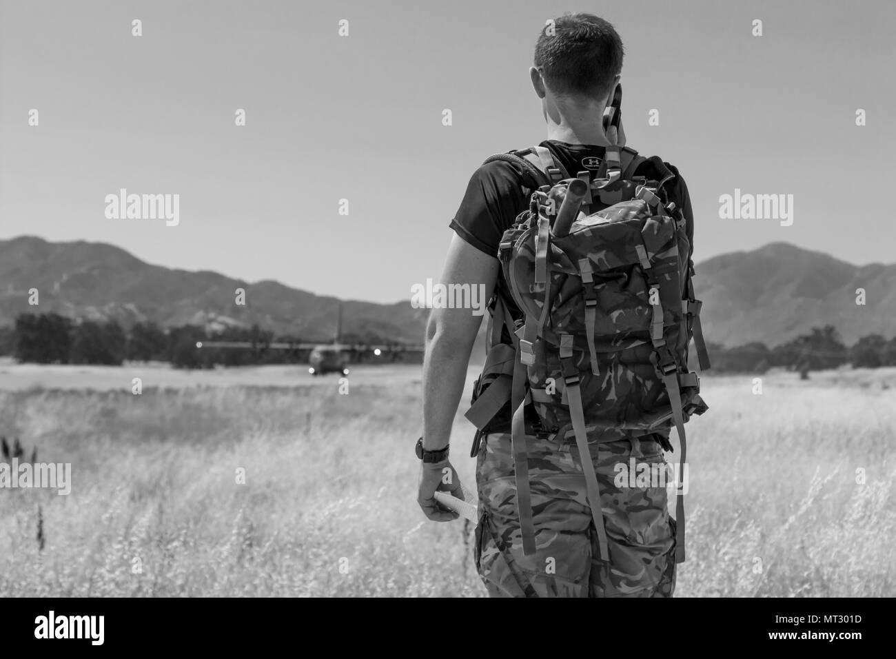 Combat tactical air traffic controller Black and White Stock Photos ...