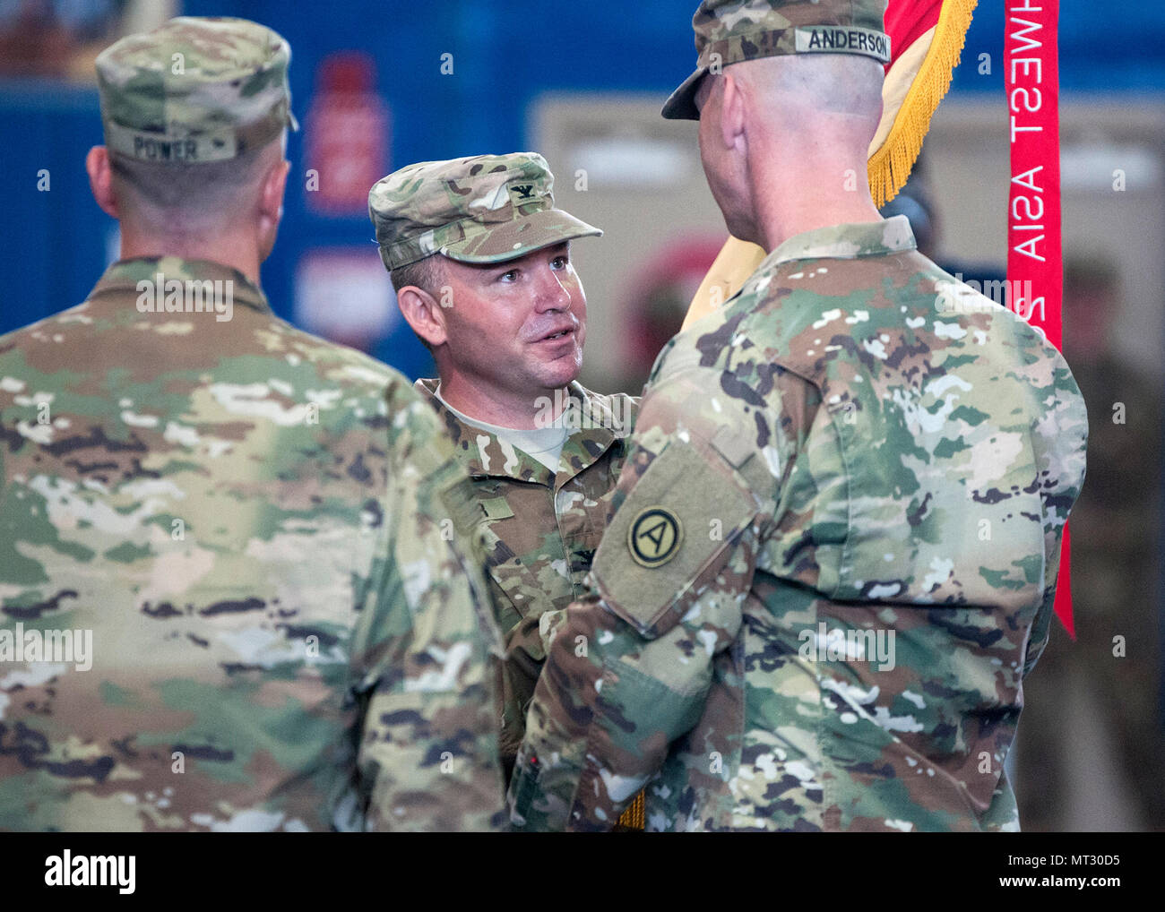 Col. Steven Berger, incoming commander, Area Support Group-Kuwait ...