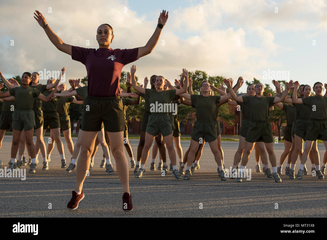 U.S. Marine Corps Staff Sgt. Danielle Wilkes, senior drill instructor ...