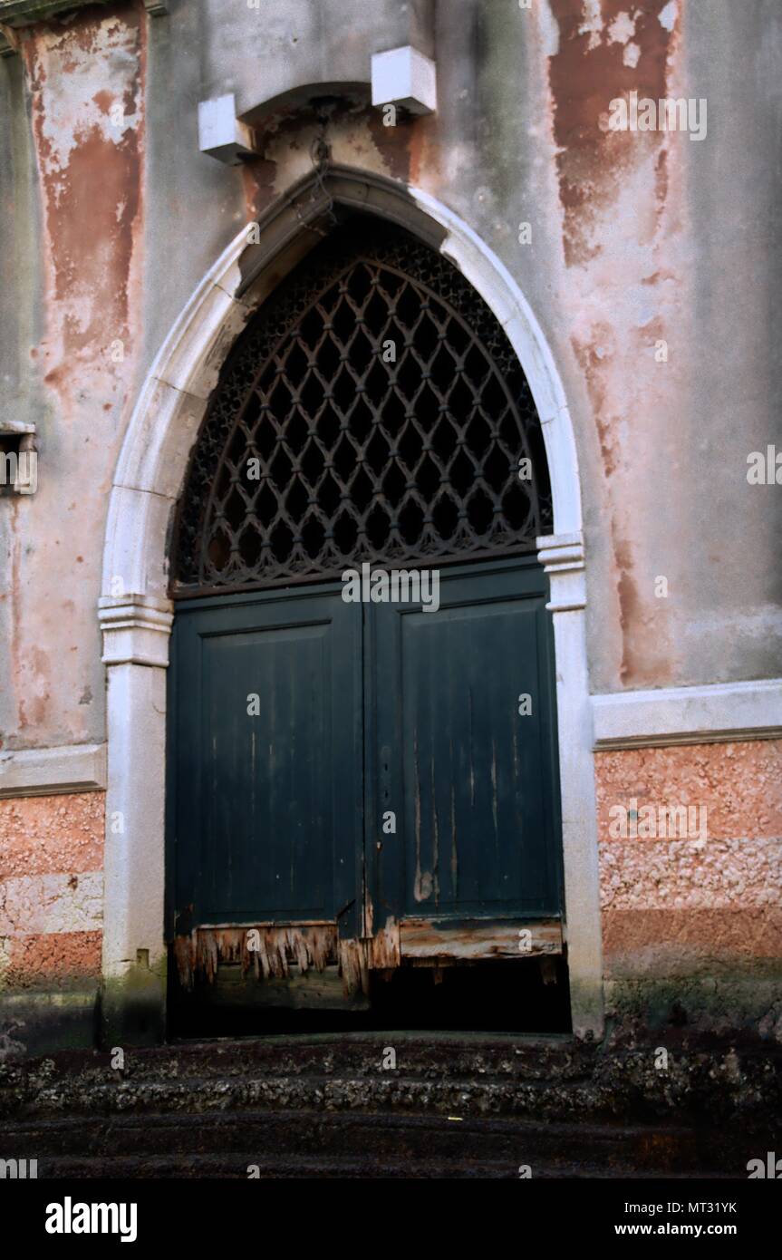 Waterfront entrance on Venetian Canal Stock Photo - Alamy