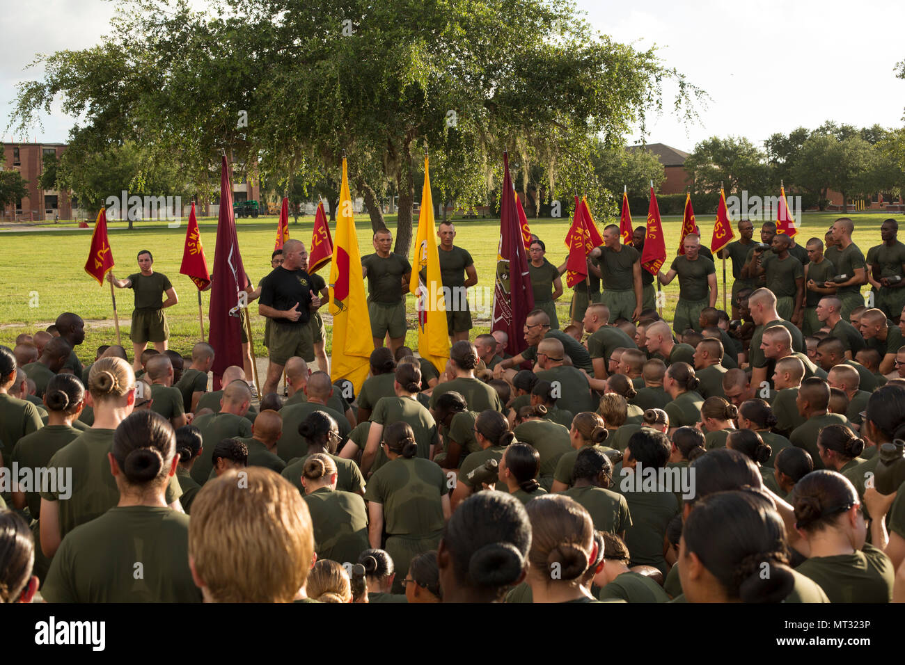 U.S. Marine Corps Col. John Barnett, commanding officer, Recruit ...
